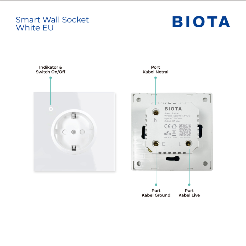 Smart Wall Socket – BIOTA Smart Home